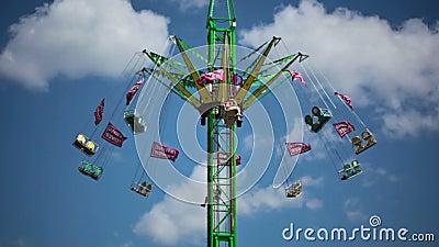 People on carousel stock footage. Video of carousel, summer - 43011472