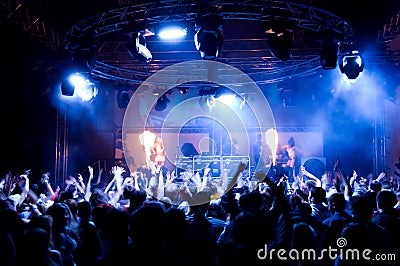 People Dancing At The Concert Stock Photo - Image: 5990600