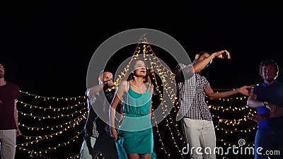 People Dancing on Night Beach Party Stock Video - Video of adult, relax ...