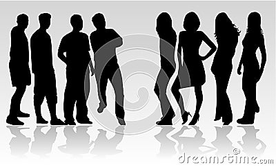 People Are Divided Into Groups Royalty Free Stock Photos - Image: 12981858