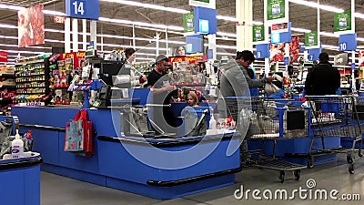 People Paying Foods at Check Out Counter Stock Footage - Video of ...