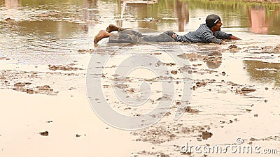 People Preparing for Mud Bathing Nature Field Spa Stock Footage - Video ...