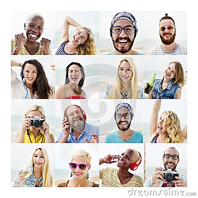 People Set of Faces Diversity Human Face Concept Stock Photo - Image of ...