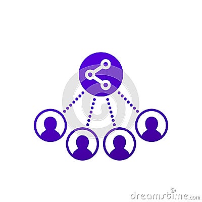 People Sharing Icon On White, Vector | CartoonDealer.com #287825981