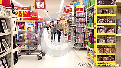 People Shopping Inside Walmart Store Stock Video - Video of market ...