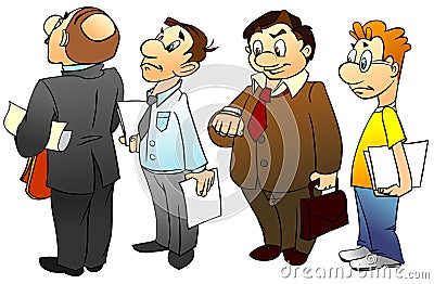 People Standing In Queue Royalty-Free Cartoon | CartoonDealer.com #18811886