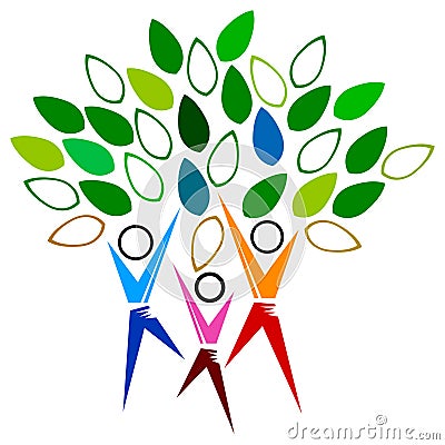 People Tree Cartoon Vector | CartoonDealer.com #20422105