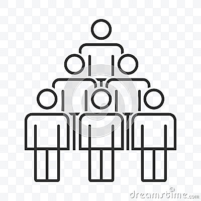 People Tree Structure Icon Vector Illustration Isolated On Transparent ...