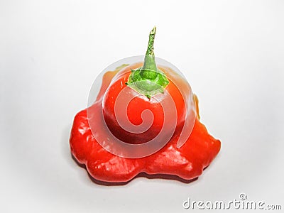 Pepper Of Unusual Shape On A White Background. Stock Photo ...