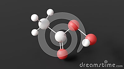 Peracetic Acid Molecule, Molecular Structure, Peroxy Acid, Ball And ...