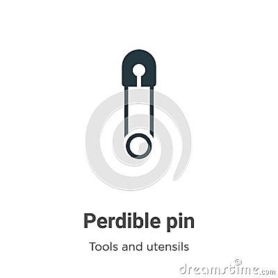 Perdible Pin Vector Icon On White Background. Flat Vector Perdible Pin ...