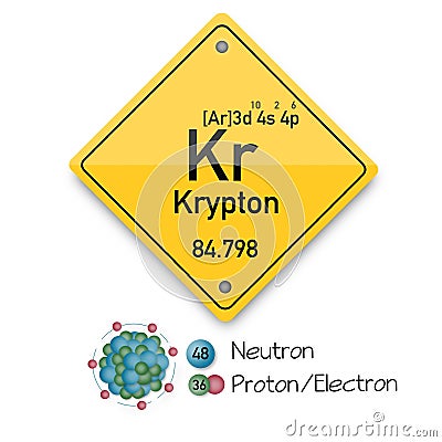 Krypton Periodic Elements. Business Artwork Vector Graphics Stock Image ...