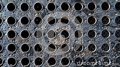 A Perforated Metal Surface With Tiny Evenly Spaced Holes Resembling A ...