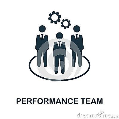 Performance Team Icon. Monochrome Sign From Corporate Development ...