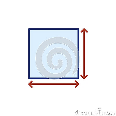 Perimeter Or Dimension Vector Concept Colored Icon Royalty-Free Stock ...