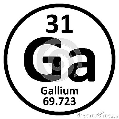 Periodic Table Element Gallium Icon Royalty-Free Illustration ...