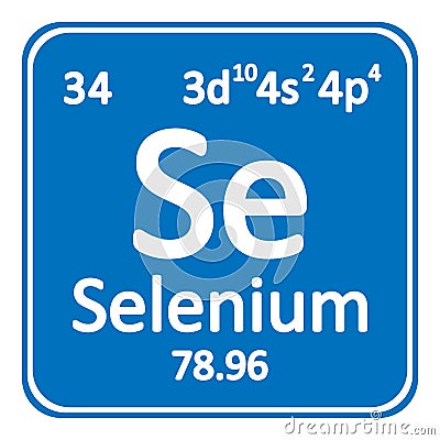 Periodic Table Element Selenium Icon. Royalty-Free Illustration ...