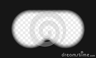 Periscope Or Binocular View With Empty Transparent Background Field ...
