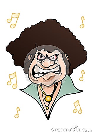 Perm Angry Musician On White Stock Illustration | CartoonDealer.com ...