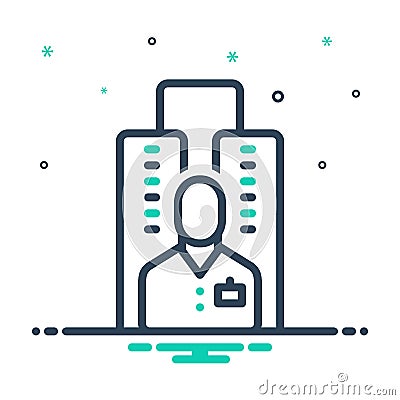 Mix Icon For Permanent, Lasting And Building Vector Illustration ...
