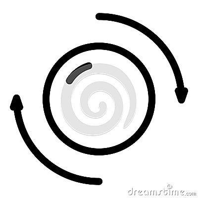 Perpetual Motion Circle Icon, Outline Style Vector Illustration ...