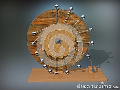 Perpetuum Mobile. Leonardo Da Vinci`s Perpetual Motion Machine. Stock ...