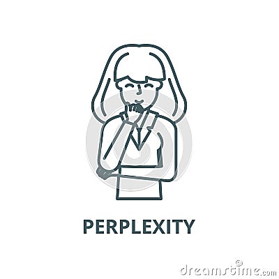 Perplexity Vector Line Icon, Linear Concept, Outline Sign, Symbol ...