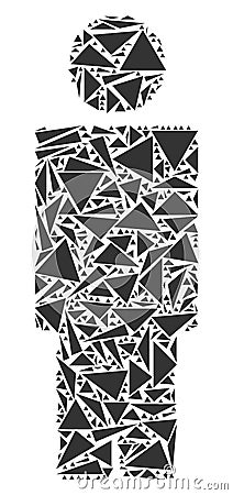 Person Collage Of Triangles Vector Illustration | CartoonDealer.com ...