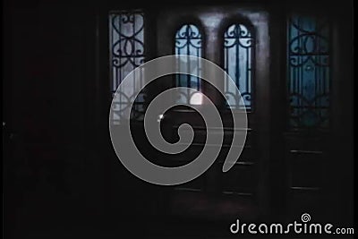 Person with Flashlight Entering Haunted House Stock Footage - Video of ...