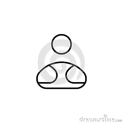 Person Icon On White Background. Person Outline Vector, | CartoonDealer ...