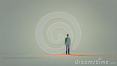 A Person Shrinking And Fading Into The Background, Representing The ...