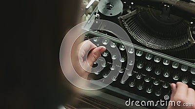 Person Typing on Old Typewriter Stock Footage - Video of person ...