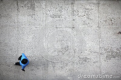 Person Walking Top View Stock Photo - Image: 9297350