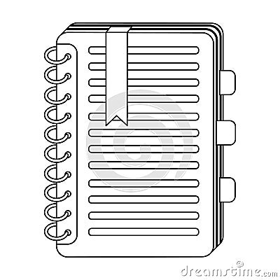 Personal Dictionary Icon In Outline Style Isolated On White Background ...