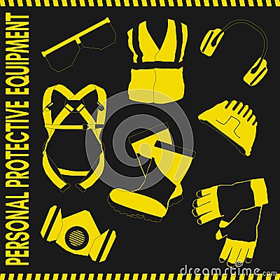Personal Protective Equipment Vector Illustration Set | CartoonDealer ...