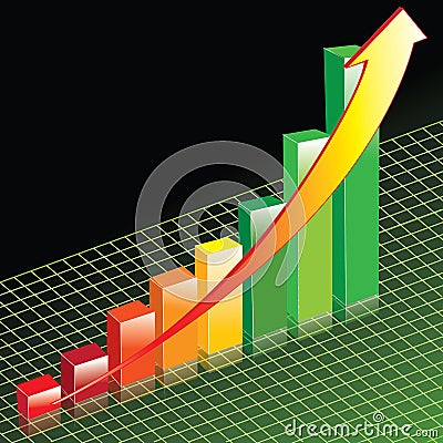 Perspective Bar Graph Cartoon Vector | CartoonDealer.com #40640591