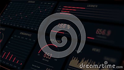 Perspective HUD Animation of Generic Data with Text Area, UML Diagram ...