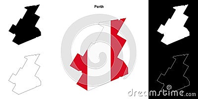 Perth Outline Map Vector Illustration | CartoonDealer.com #361024920