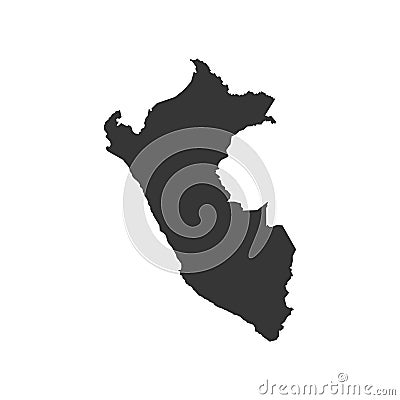 Peru Map Silhouette Vector Illustration | CartoonDealer.com #93737710