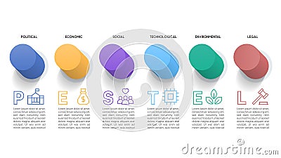 PESTEL Analysis Infographic With 3D Circular Bar And Shadow Effect ...