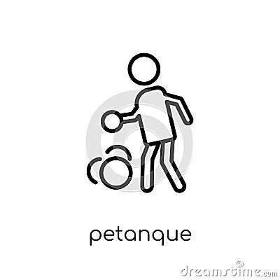 Petanque Icon. Trendy Modern Flat Linear Vector Petanque Icon On | CartoonDealer.com #130935301