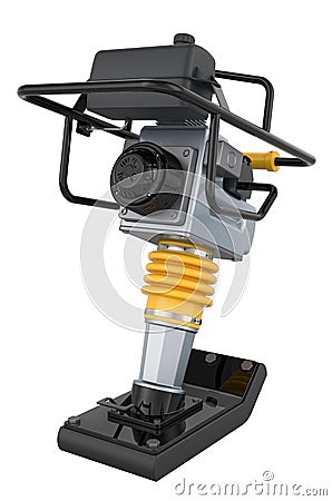 Petrol Engine Trench Rammer, Jumping Jack Compactor. 3D Rendering Stock ...