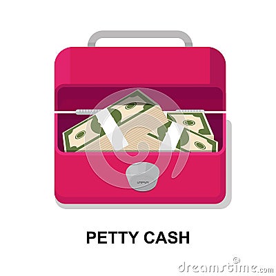 Petty Cash Icon Isolated On White Background Cartoon Vector ...