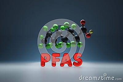 PFAS Per- And Poly-fluoroalkyl Substances - 3D Molecule Conformer ...