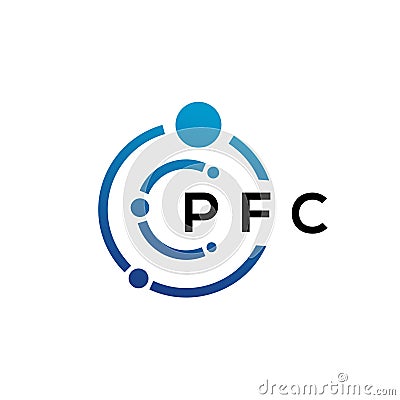 PFC Letter Technology Logo Design On White Background. PFC Creative ...