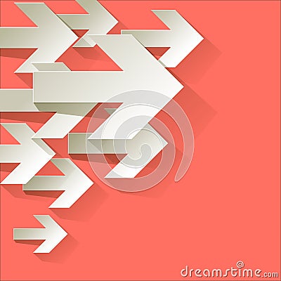 White Next Paper Arrow Vector White Symbol On A Coral Color Background ...