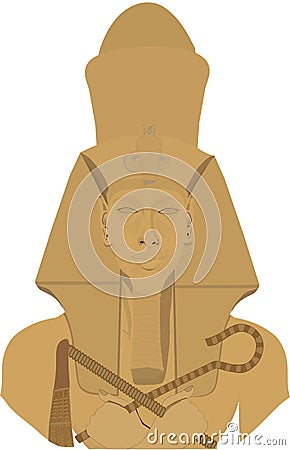 Pharaoh Akhenaton Statue Cartoon Vector | CartoonDealer.com #213480931