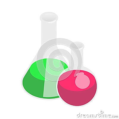Pharmaceutic Laboratory Vials Composition Cartoon Vector ...