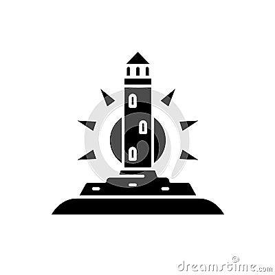 Pharos Black Icon, Vector Sign On Isolated Background. Pharos Concept ...