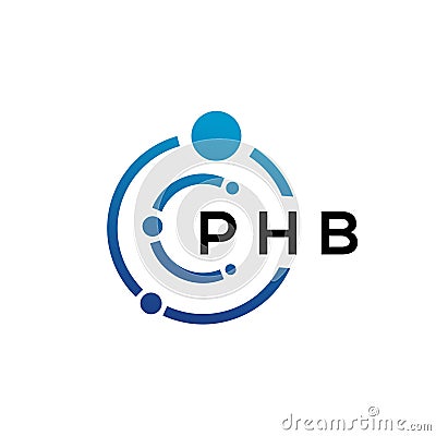 PHB Letter Technology Logo Design On White Background. PHB Creative ...